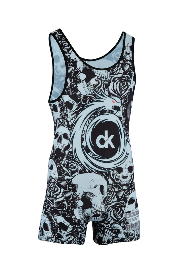 Fighter Skull Mens singlet for Wrestling-Dragon Fight Wear LLC Las Vegas